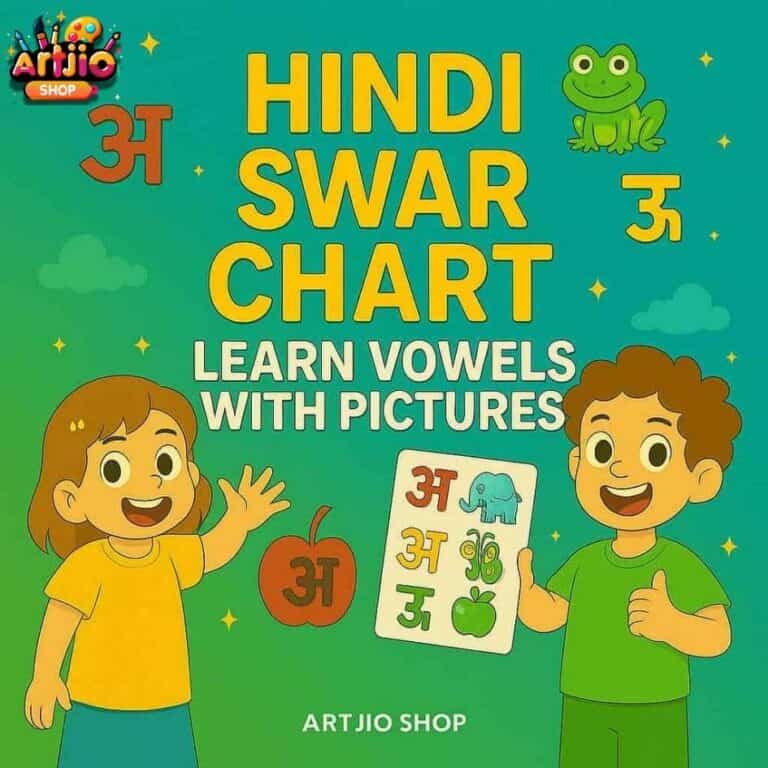 Hindi Swar Chart – Learn Vowels With Pictures - Artjio Shop - Best ...